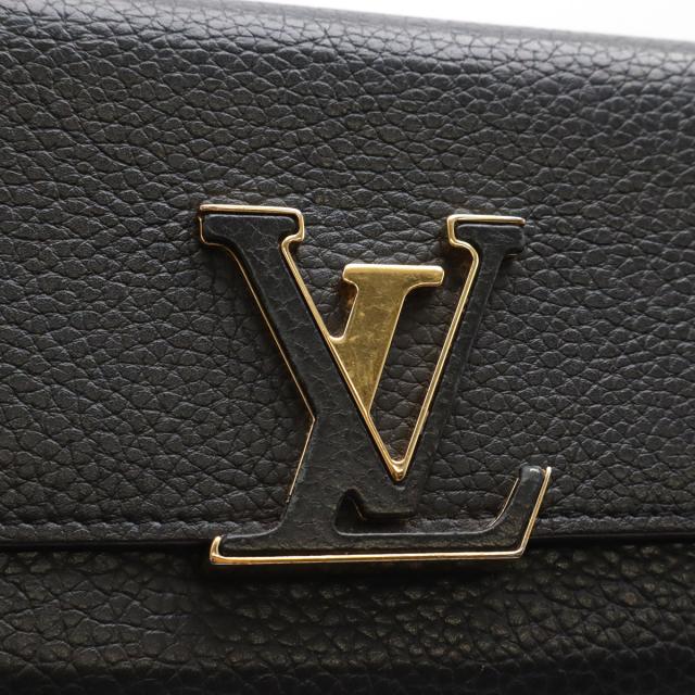 LOUIS VUITTON ルイ ヴィトン ポルトフォイユ カプシーヌ 2つ折り長財布 二つ折り長財布 トリヨンレザー ノワール 黒 ブラック フューシャ M61248 LOUIS VUITTON ルイ ヴィトン ポルトフォイユ カプシーヌ 2つ折り長