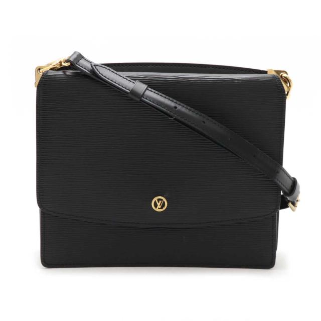 LOUIS VUITTON ルイ ヴィトン エピ グルネル ショルダーバッグ 斜め掛け 2WAY クラッチバッグ レザー ノワール ブラック 黒 ゴールド金具 M52362