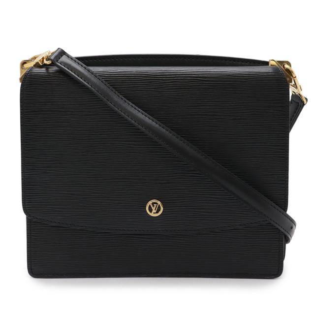 LOUIS VUITTON ルイ ヴィトン エピ グルネル ショルダーバッグ 斜め掛け 2WAY クラッチバッグ レザー ノワール ブラック 黒 ゴールド金具 M52362