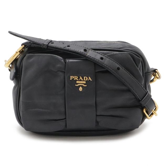 PRADA プラダ リボンモチーフ ショルダーバッグ ショルダーポーチ ポシェット 2WAY クラッチバッグ レザー NERO 黒 ブラック BP0166の通販はau PAY マーケット ...
