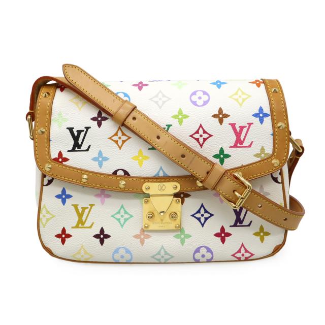 LOUIS VUITTON ルイ ヴィトン モノグラムマルチカラー ソローニュ ショルダーバッグ 斜め掛け ブロン 白 ホワイト M92661