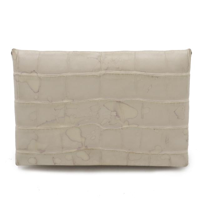 HERMES エルメス カルヴィ カードケース 名刺入れ パスケース アリゲーターマット クロコダイル ベトン シルバー金具 Z刻印