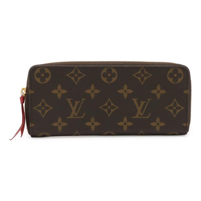 LOUIS VUITTON ルイ ヴィトン モノグラム ポルトフォイユ クレマンス ラウンドファスナー 長財布 フューシャ M60742