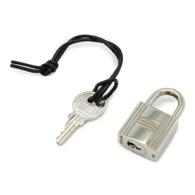 HERMES エルメス カデナ パドロック 南京錠 No.102 鍵 カギ キー付き メタル シルバー