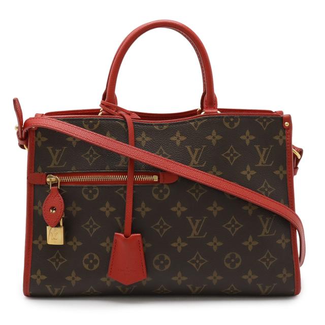 LOUIS VUITTON ルイ ヴィトン モノグラム ポパンクールPM ハンドバッグ トートバッグ 2WAY ショルダーバッグ スリーズ 赤 レッド M43433