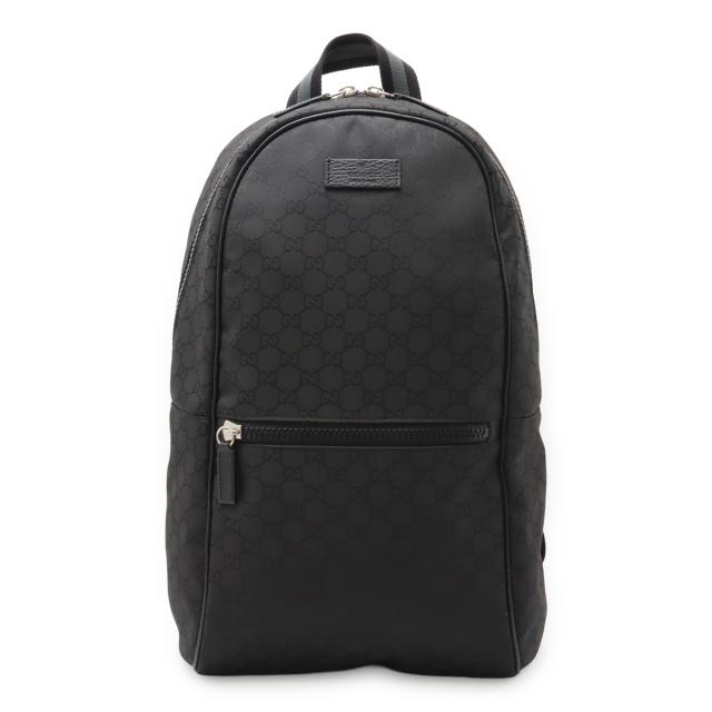 GUCCI グッチ GGナイロン バックパック リュックサック ブラック 黒 シルバー金具 アウトレット品 449181