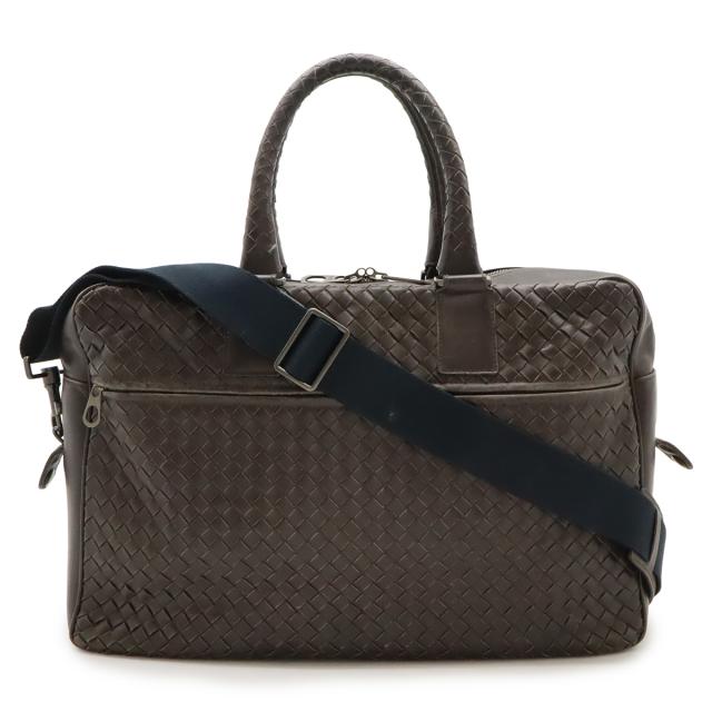 BOTTEGA VENETA ボッテガ ヴェネタ ボッテガベネタ イントレチャート ビジネスバッグ ブリーフケース 2WAYショルダーバッグ レザー ブラウン 163292