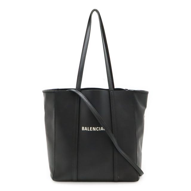 BALENCIAGA バレンシアガ エブリデイ トート XS ロゴ トートバッグ 2WAY ショルダーバッグ レザー ブラック 黒 551810