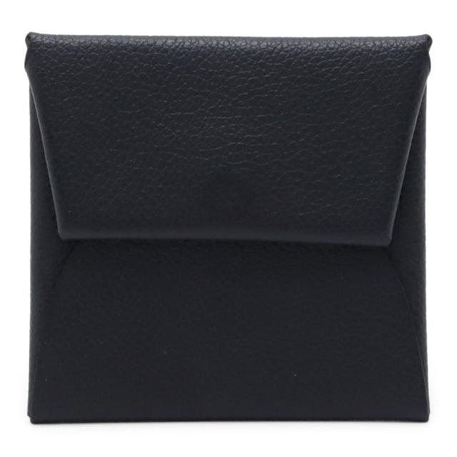 HERMES エルメス バスティア ケース 小銭入れ パース ヴォーエプソン レザー ブルーニュイ 濃紺 ネイビー シルバー金具 Z刻印