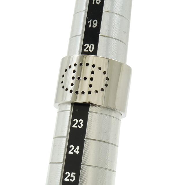 HERMES エルメス エヴリン エブリン Hロゴ パンチング スカーフリング スカーフ留め 指輪 メタル シルバー 日本サイズ約22号 HERMES エルメス エヴリン エブリン Hロゴ パンチング スカーフリング