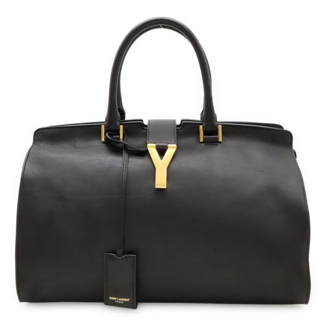 SAINT LAURENT PARIS サン ローラン パリ YSL イブサンローラン Yライン カバス クラシック ハンドバッグ レザー ブラック 黒 ゴールド金具 311208