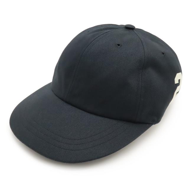 GUCCI グッチ サイドロゴ ナンバリング ベースボールキャップ 帽子 コットン キャンバス ブラック 黒 #S Sサイズ 751400