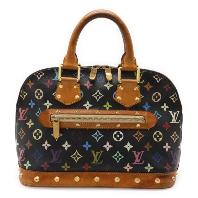 LOUIS VUITTON ルイ ヴィトン モノグラムマルチカラー アルマ ハンドバッグ スタッズ ノワール 黒 ブラック M92646
