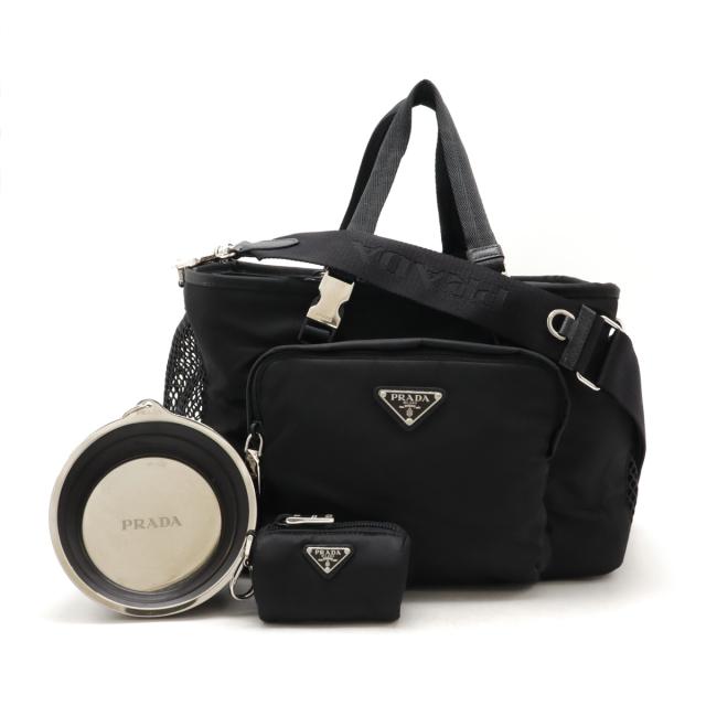 PRADA プラダ RE-NYLON リナイロン トライアングルロゴ ペットバッグ ペットキャリー ボストンバッグ 2WAY ショルダーバッグ NERO ブラック 2VC030