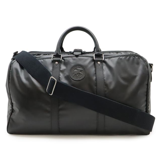 HUNTING WORLD ハンティング ワールド ボストンバッグ 旅行カバン トラベルバッグ 2WAY ショルダーバッグ コーティングナイロン レザー ブラック 黒