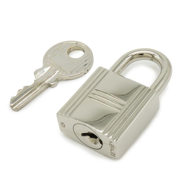 HERMES エルメス カデナ パドロック 南京錠 No.101 鍵 カギ キー付き メタル シルバー