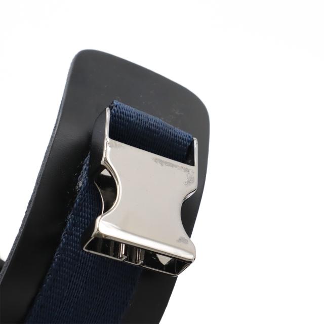 LOUIS VUITTON ルイ ヴィトン アンクルベルト サイドゴア ショートブーツ メンズ ブラック 黒 ブルー 青 #8 1/2 27.5cm