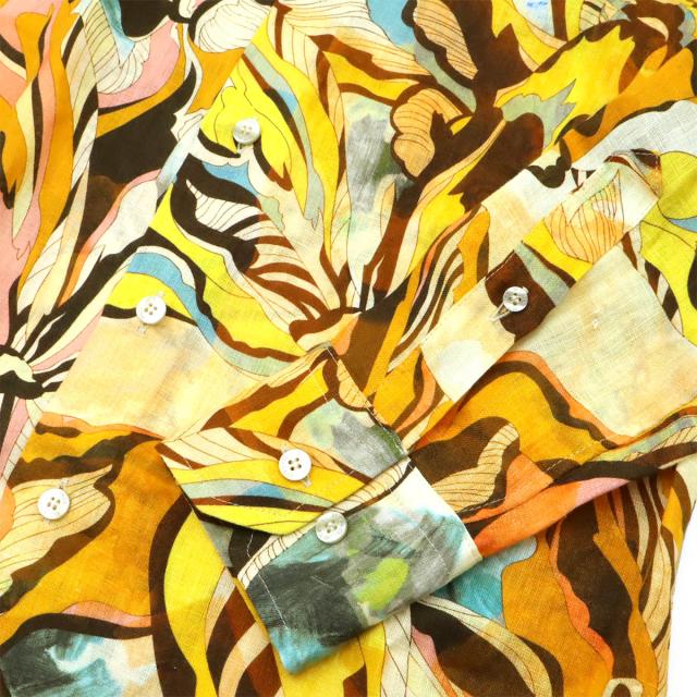 ETRO エトロ Yシャツ ワイシャツ 長袖シャツ 花柄 フラワー リネン100