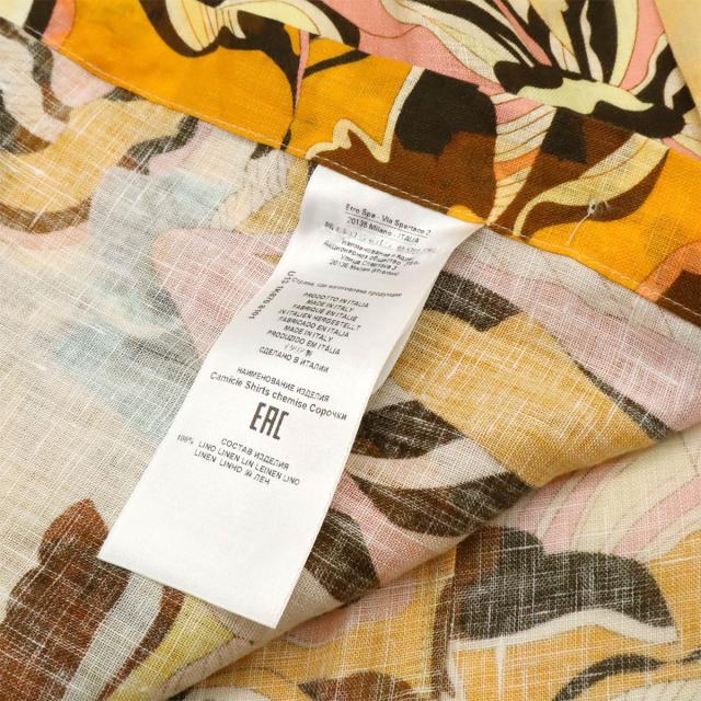 ETRO エトロ Yシャツ ワイシャツ 長袖シャツ 花柄 フラワー リネン100