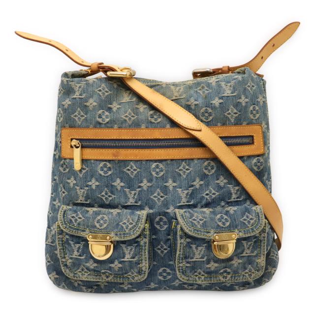 LOUIS VUITTON ルイ ヴィトン モノグラムデニム バギーGM ショルダーバッグ 斜め掛け ロングショルダーストラップ ブルー 青 M95048