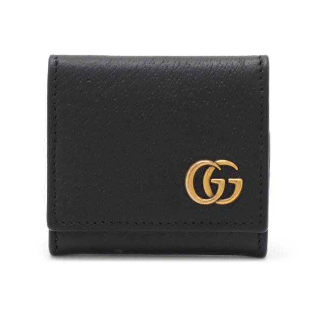 GUCCI グッチ GGマーモント ケース 小銭入れ パース レザー ブラック 黒 ゴールド金具 473959