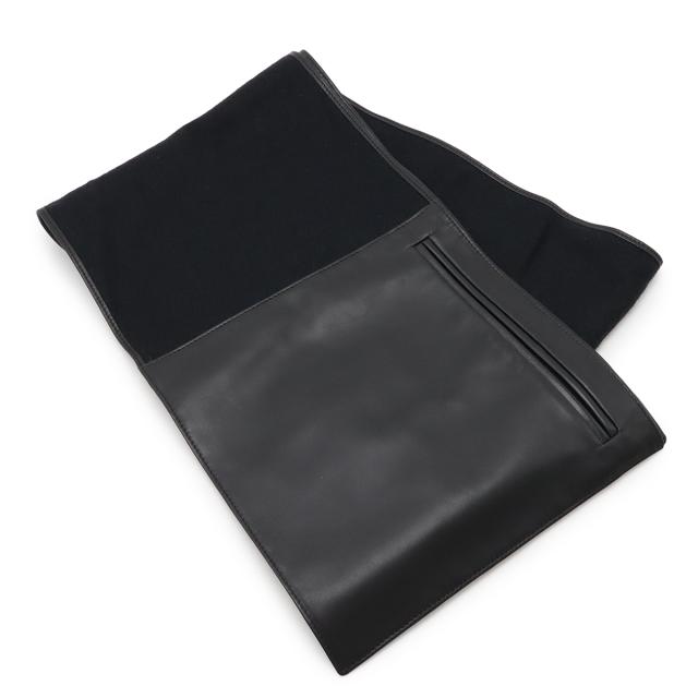 LOEWE ロエベ マフラー ストール リバーシブル ポケット付き カシゴラ100% ナッパレザー100% ブラック 黒