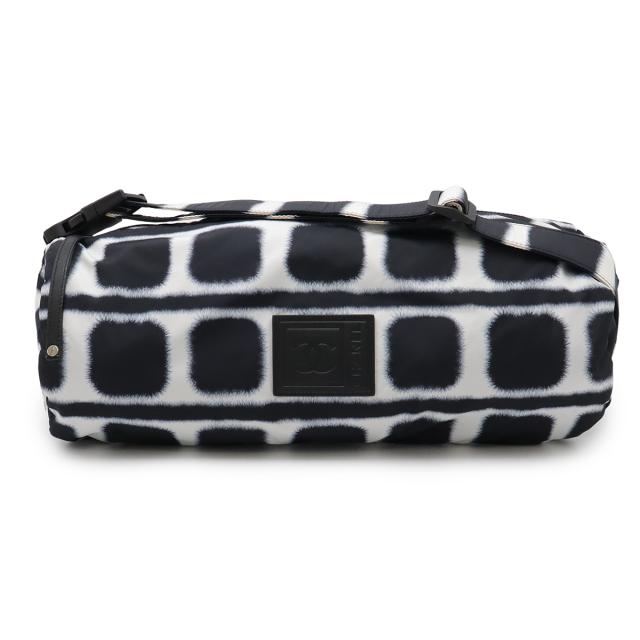 CHANEL シャネル スポーツライン ショルダーバッグ ドラムバッグ 斜め掛け ナイロン ホワイト 白 ブラック 黒