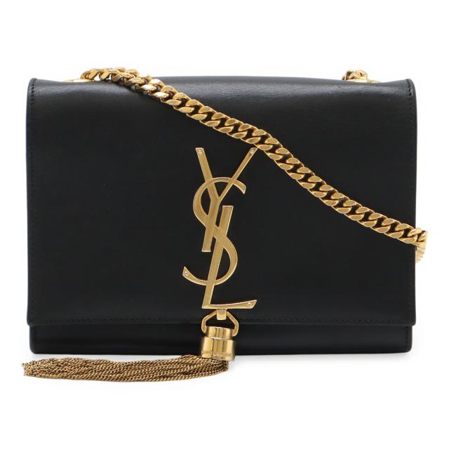 SAINT LAURENT PARIS サン ローラン パリ YSL イブサンローラン ケイト モノグラム チェーンショルダーバッグ ポシェット レザー ブラック 354119