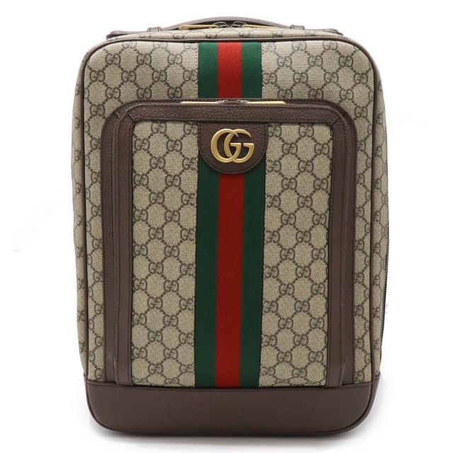 GUCCI グッチ オフィディア GG ミディアム バックパック リュックサック シェリーライン PVC レザー ベージュ モカブラウン 745718