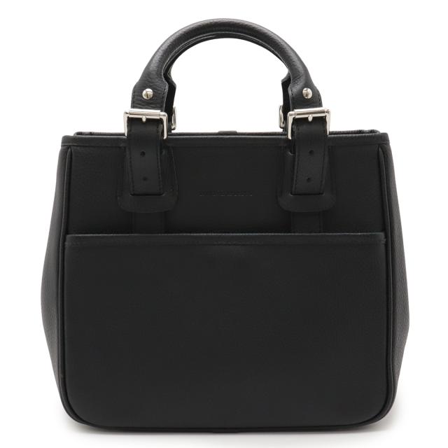BURBERRY バーバリー ハンドバッグ トートバッグ レザー ブラック 黒 シルバー金具