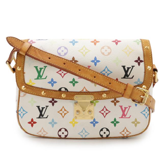 LOUIS VUITTON ルイ ヴィトン モノグラムマルチカラー ソローニュ ショルダーバッグ 斜め掛け ブロン 白 ホワイト M92661