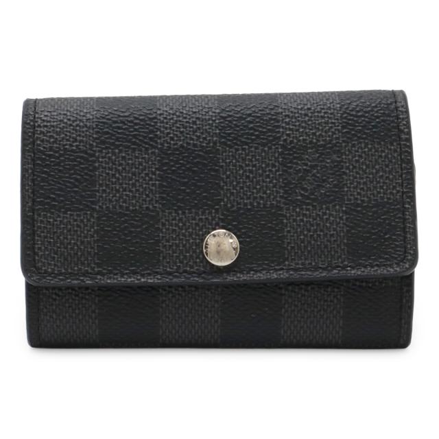 LOUIS VUITTON ルイ ヴィトン ダミエグラフィット ミュルティクレ6 6連キーケース シルバー金具 N62662