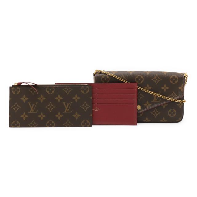 LOUIS VUITTON ルイ ヴィトン モノグラム ポシェット フェリシー フェリーチェ ショルダーバッグ 2WAY クラッチバッグ フューシャ M81896