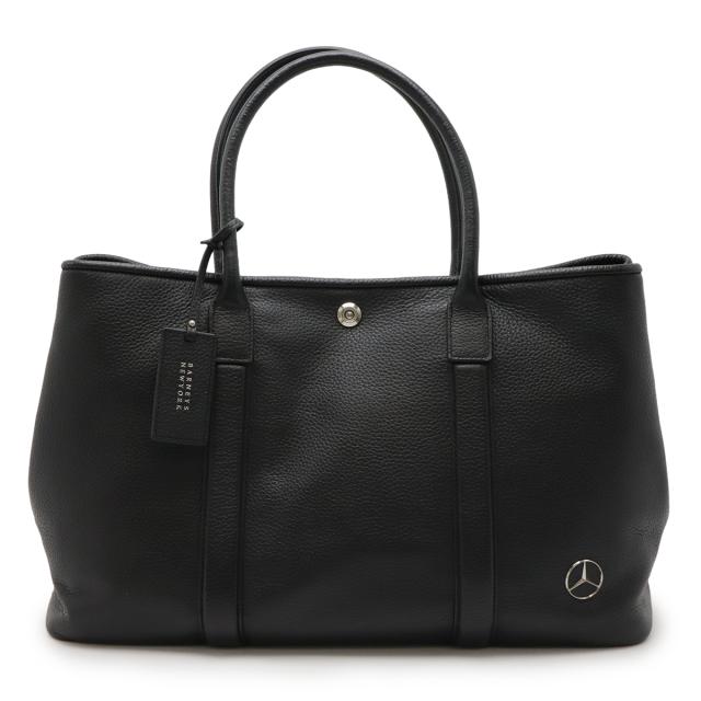 BARNEYS NEWYORK バーニーズ ニューヨーク メルセデスベンツ コラボ ロゴ トートバッグ ショルダーバッグ レザー ブラック 黒 シルバー金具