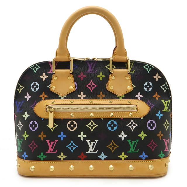 LOUIS VUITTON ルイ ヴィトン モノグラムマルチカラー アルマ ハンドバッグ スタッズ ノワール 黒 ブラック M92646
