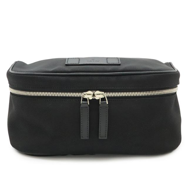 GUCCI グッチ シェリーライン ボディバッグ ウエストバッグ ショルダーバッグ ナイロンキャンバス レザー ブラック アウトレット品 630920