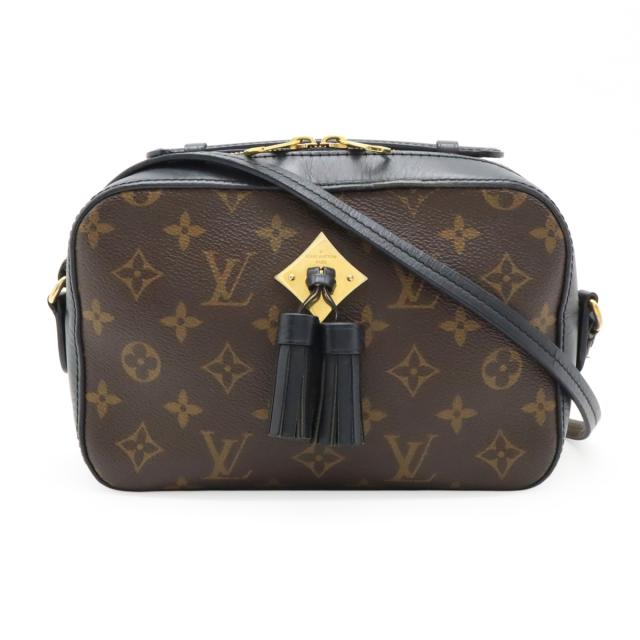 LOUIS VUITTON ルイ ヴィトン モノグラム サントンジュ ショルダーバッグ ポシェット 2WAY ハンドバッグ タッセル ノワール 黒 ブラック M43555