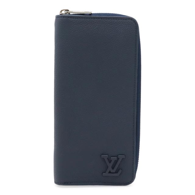 LOUIS VUITTON ルイ ヴィトン LVアエログラム ジッピーウォレット ヴェルティカル ラウンドファスナー 長財布 レザー マリーヌ ネイビー M81767