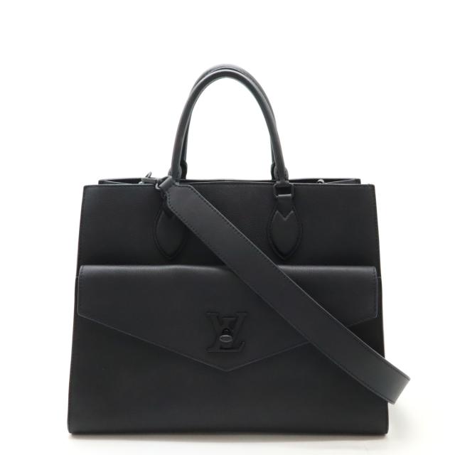 LOUIS VUITTON ルイ ヴィトン ロックミー トートMM ハンドバッグ 2WAY ショルダーバッグ レザー ノワール 黒 ブラック M55846