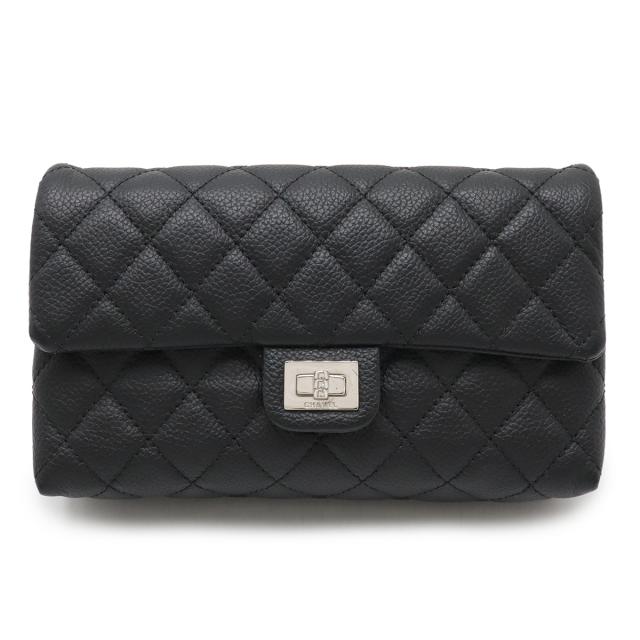 CHANEL シャネル 2.55 マトラッセ ウエストバッグ ベルトバッグ 2WAY クラッチバッグ スタッフ ユニフォーム 非売品 キャビアスキン ブラック