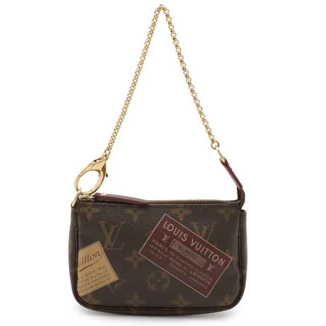 LOUIS VUITTON ルイ ヴィトン モノグラム ラベルコレクション ミニポシェット アクセソワール アクセサリーポーチ チェーンポーチ 小物入れ M63798