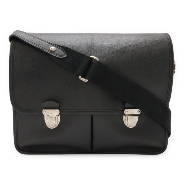 LOUIS VUITTON ルイ ヴィトン タイガ アレクセイ ショルダーバッグ 斜め掛け アルドワーズ 黒 ブラック シルバー金具 M32472