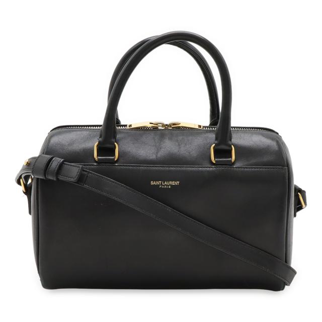 SAINT LAURENT PARIS サン ローラン パリ YSL イブサンローラン ベイビーダッフル ミニハンドバッグ 2WAY ショルダーバッグ ブラック 330958