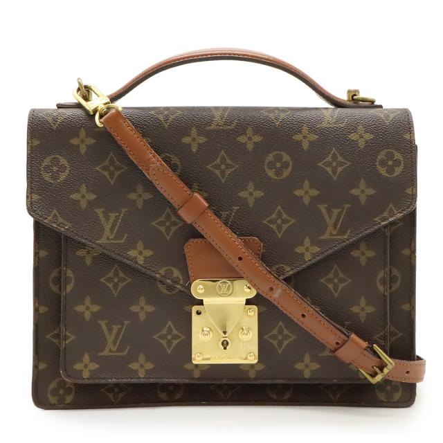 LOUIS VUITTON ルイ ヴィトン モノグラム モンソー28 セカンドバッグ ハンドバッグ ビジネスバッグ 2WAY ショルダーバッグ M51185