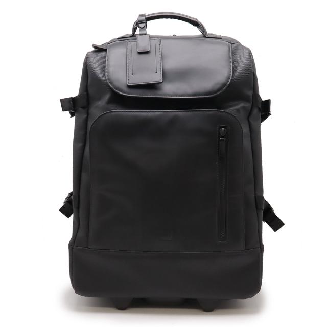 dunhill ダンヒル キャリーバッグ キャリーケース スーツケース トラベルバッグ 旅行バッグ 2輪 PVC レザー ブラック 黒