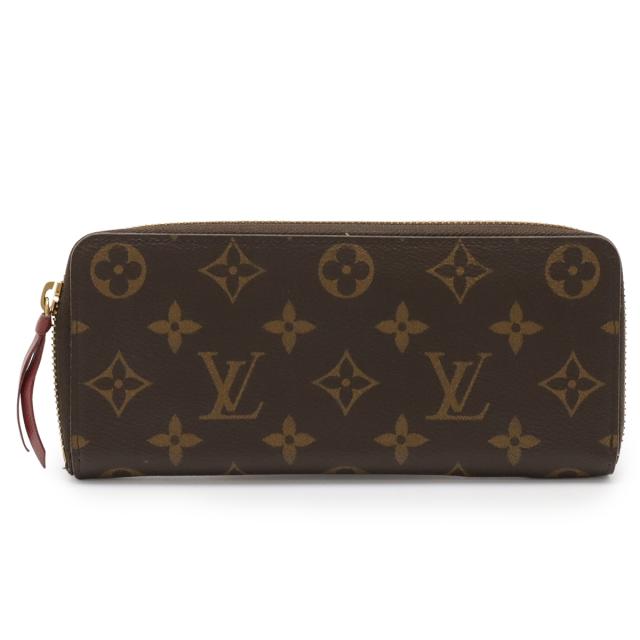 LOUIS VUITTON ルイ ヴィトン モノグラム ポルトフォイユ クレマンス ラウンドファスナー 長財布 フューシャ M60742