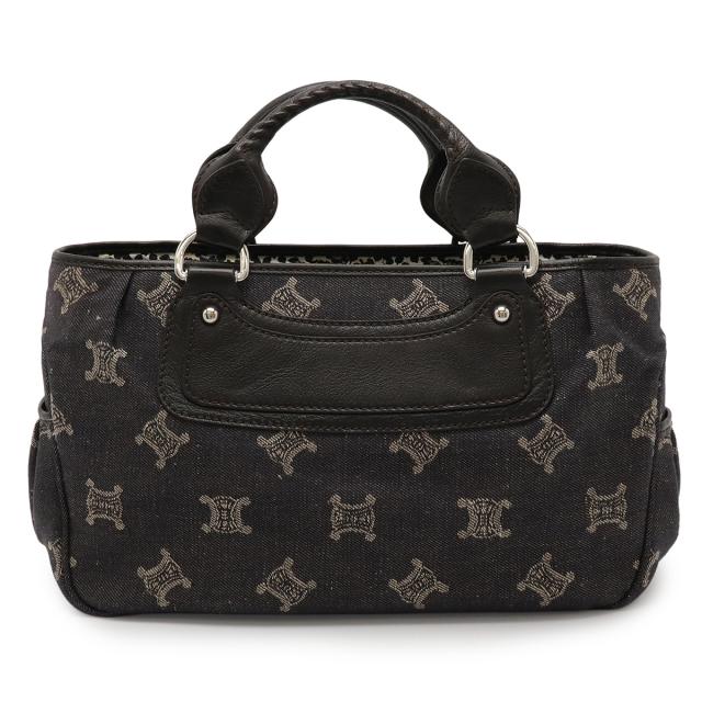 CELINE セリーヌ パリマカダム ブギーバッグ ハンドバッグ トートバッグ デニム レザー ブラック 黒 シルバー金具