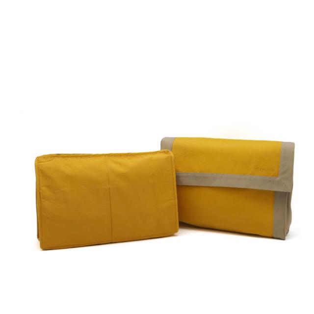 HERMES エルメス タピドセル クラッチバッグ セカンドバッグ インナーバッグ ポーチ キャンバス イエロー 黄色 ベージュ