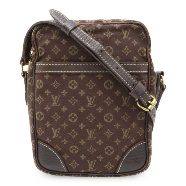 LOUIS VUITTON ルイ ヴィトン モノグラムミニラン ダヌーブ ポシェット ショルダーバッグ 斜め掛け エベヌ 茶 ブラウン M95228