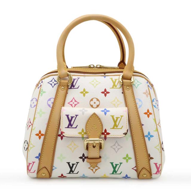 LOUIS VUITTON ルイ ヴィトン モノグラムマルチカラー プリシラ ハンドバッグ ミニバッグ ブロン 白 ホワイト M40096